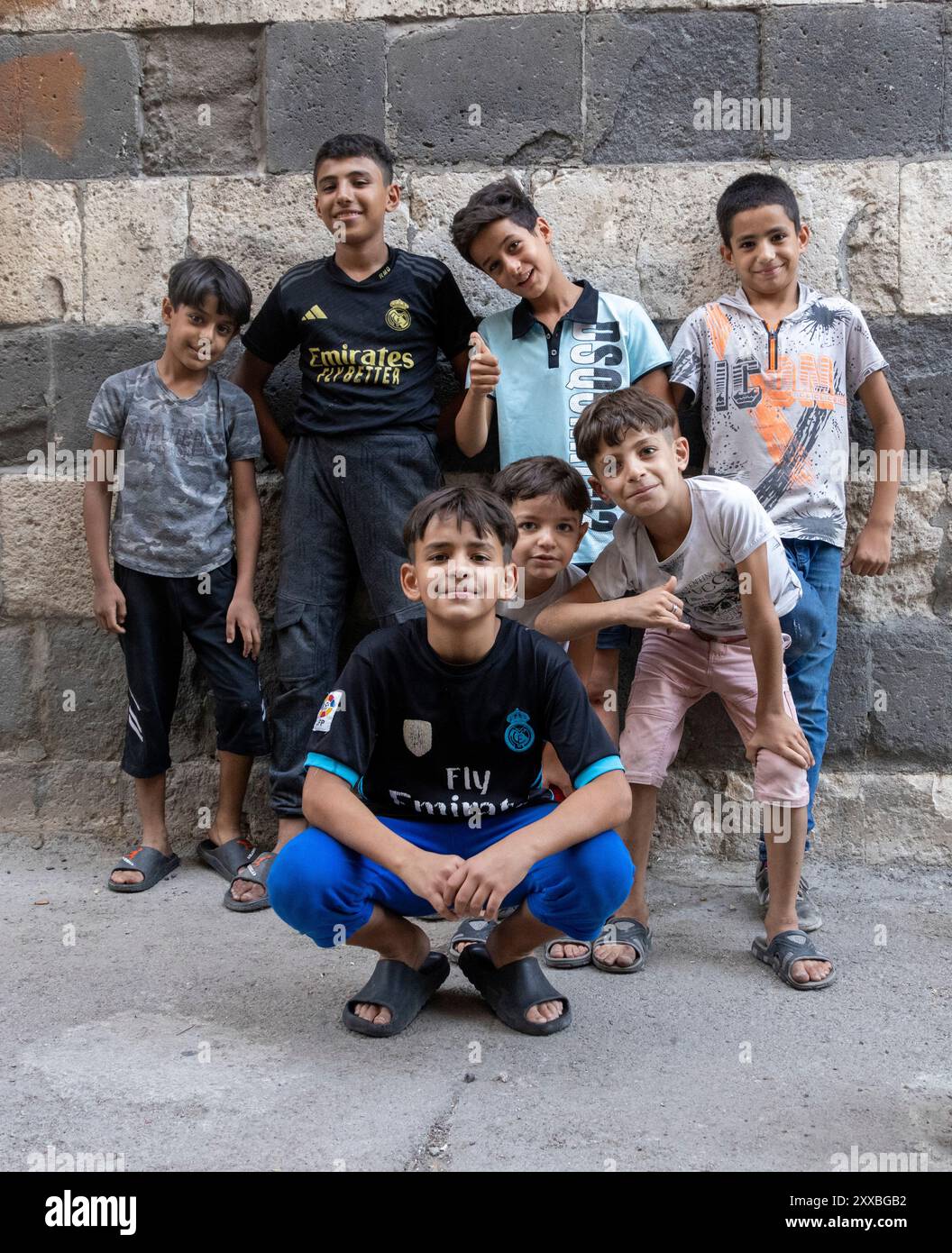 young street boys, Damascus, Syria Stock Photo - Alamy