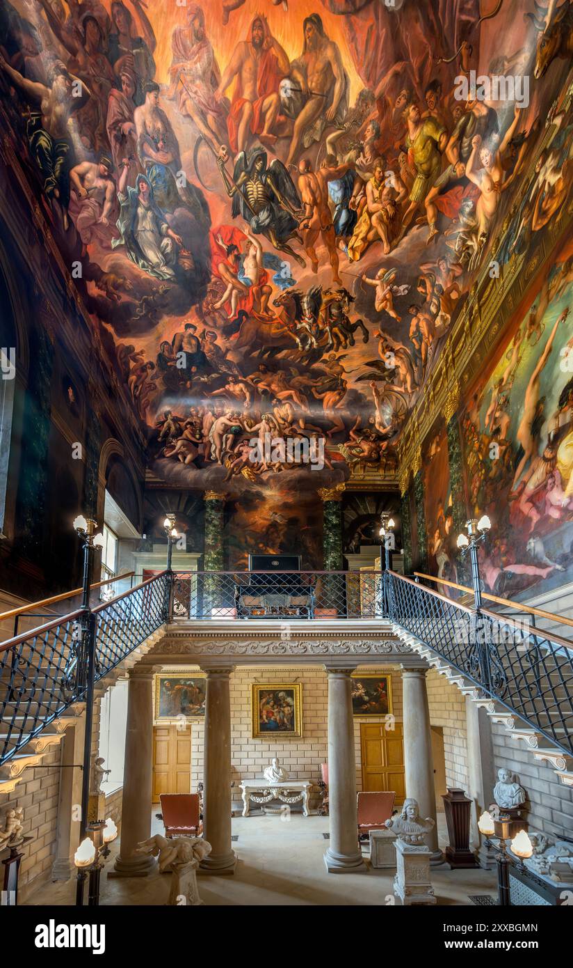 The Hell Staircase with ceiling painted by Antonio Verrio, Burghley ...