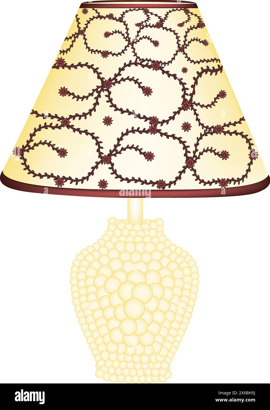 illustration of table lamp vector design on a white background Stock ...