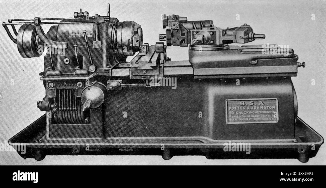 A B.S.A. (Birmingham England) automatic chucking lathe for rapid ...