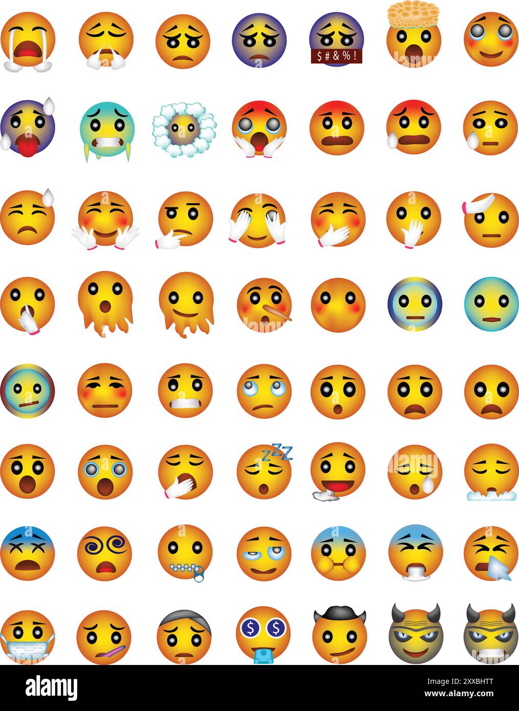 illustration of emoji vector design on a white background Stock Vector ...