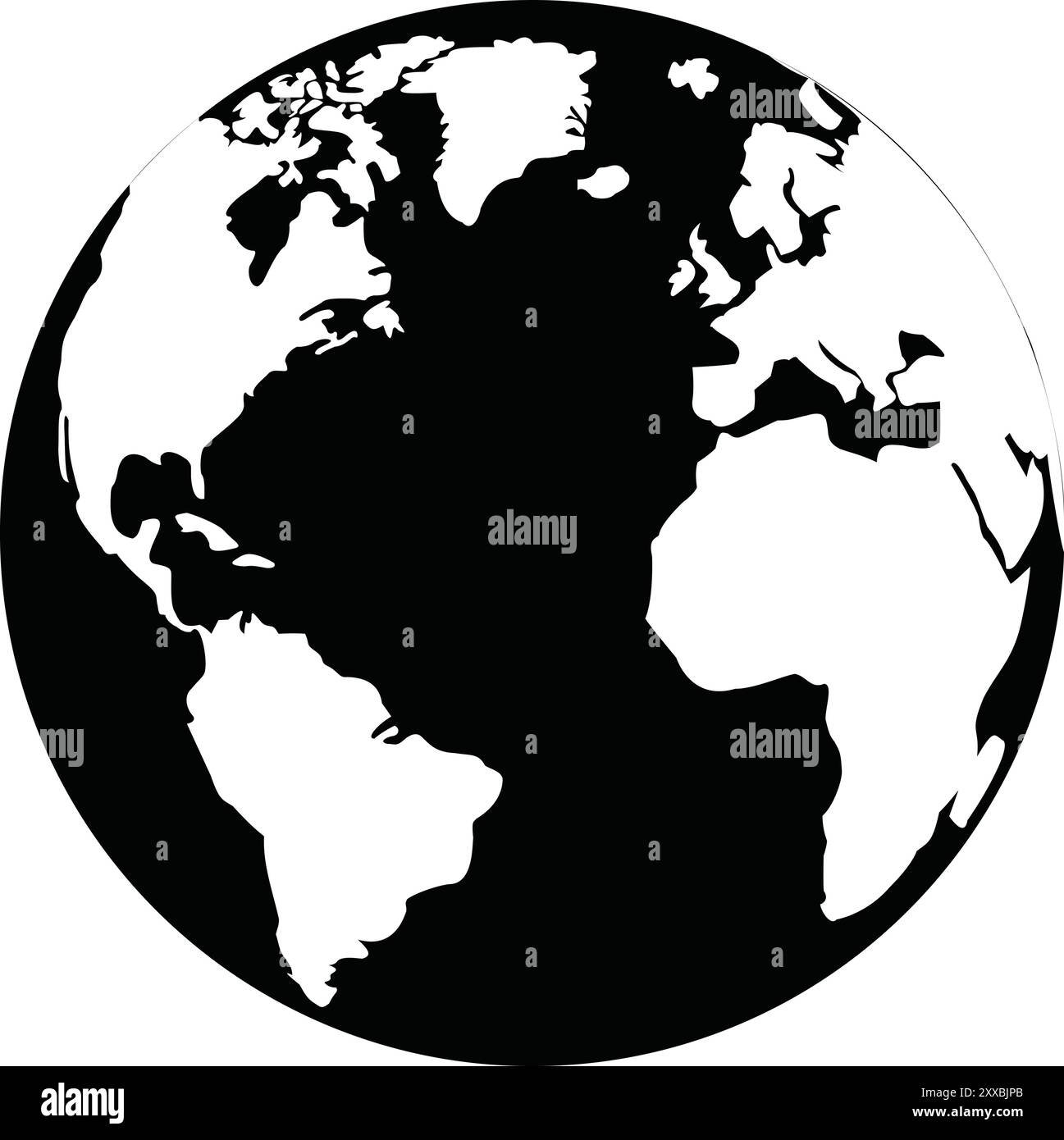 Beautiful globe silhouette design on a white background Stock Vector ...