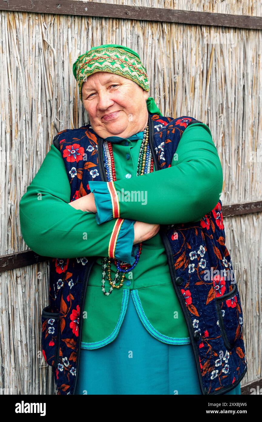 Stanitsa Borgustanskaya, Pyatigorsk, May 9, 2024. An elderly Cossack ...