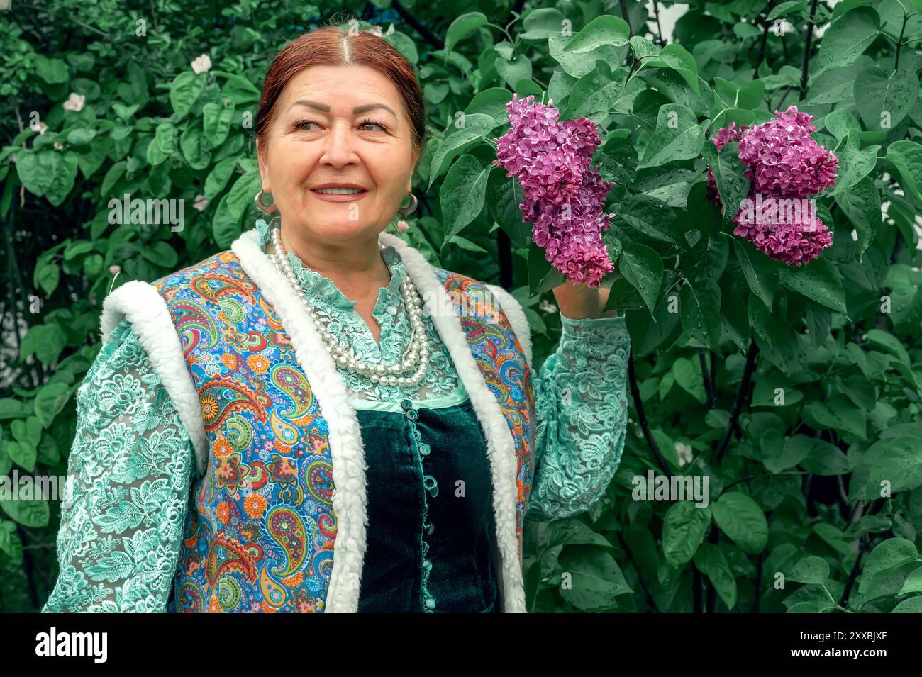 Stanitsa Borgustanskaya, Pyatigorsk, May 9, 2024. An elderly Cossack ...