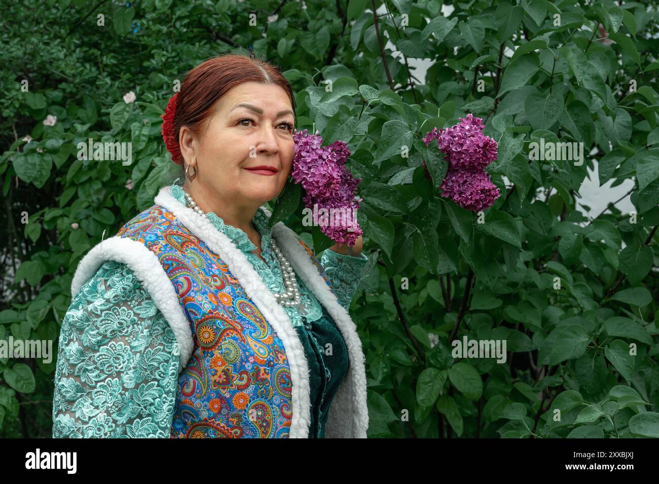 Stanitsa Borgustanskaya, Pyatigorsk, May 9, 2024. An elderly Cossack ...