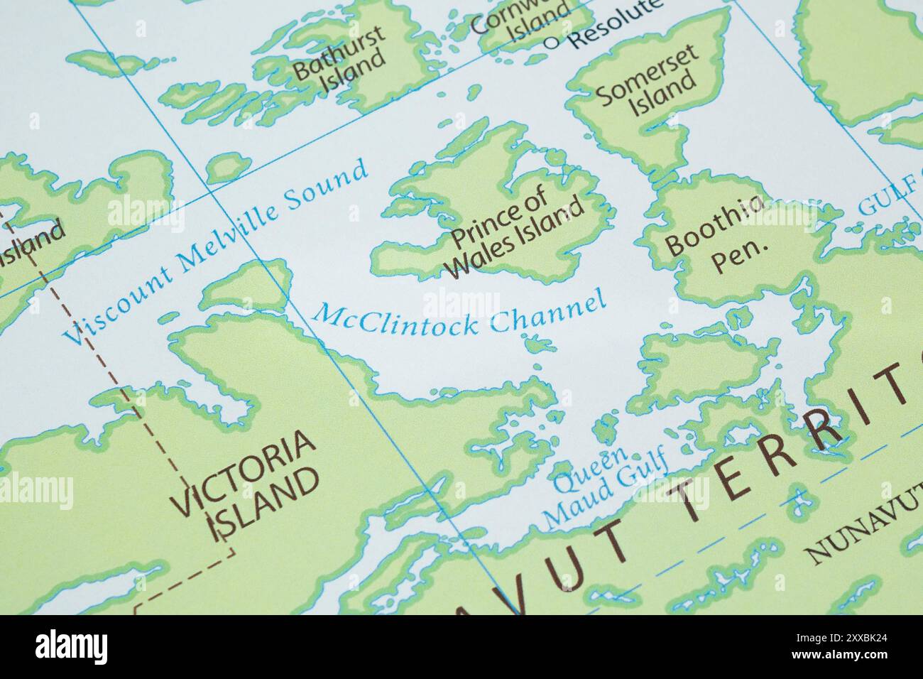 Close up to a McClintock Channel region in arctic sea Canada Stock ...