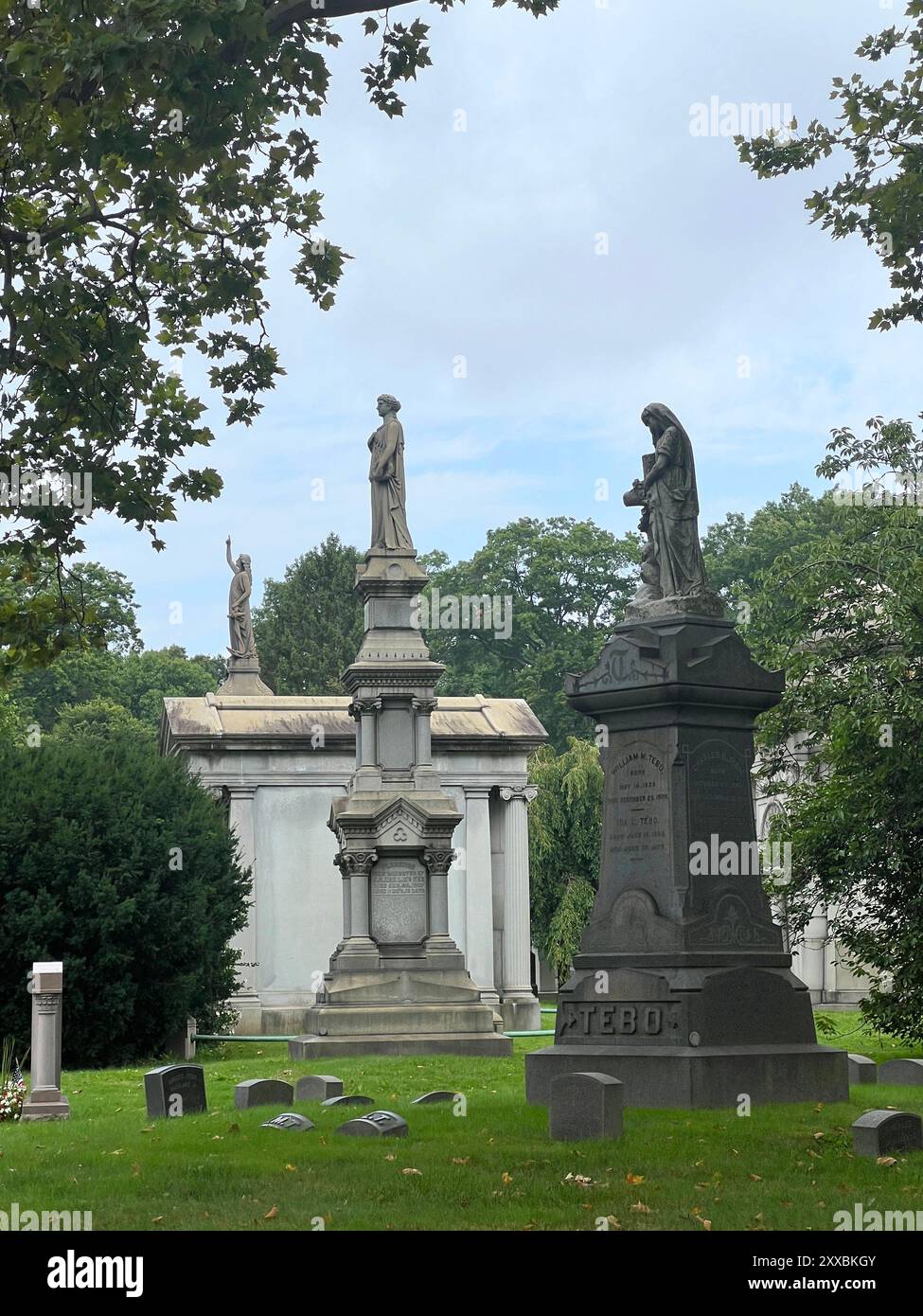 A few of the monumental type gravesites at the historic Greenwood ...