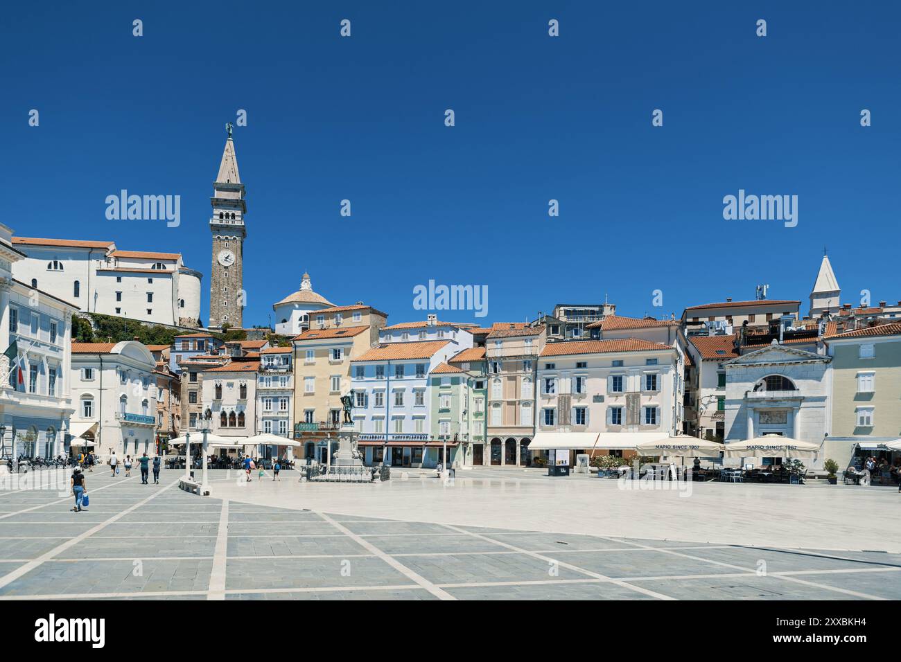 Piran, Slovenia, June 29 2023: Tartini Square Stock Photo - Alamy