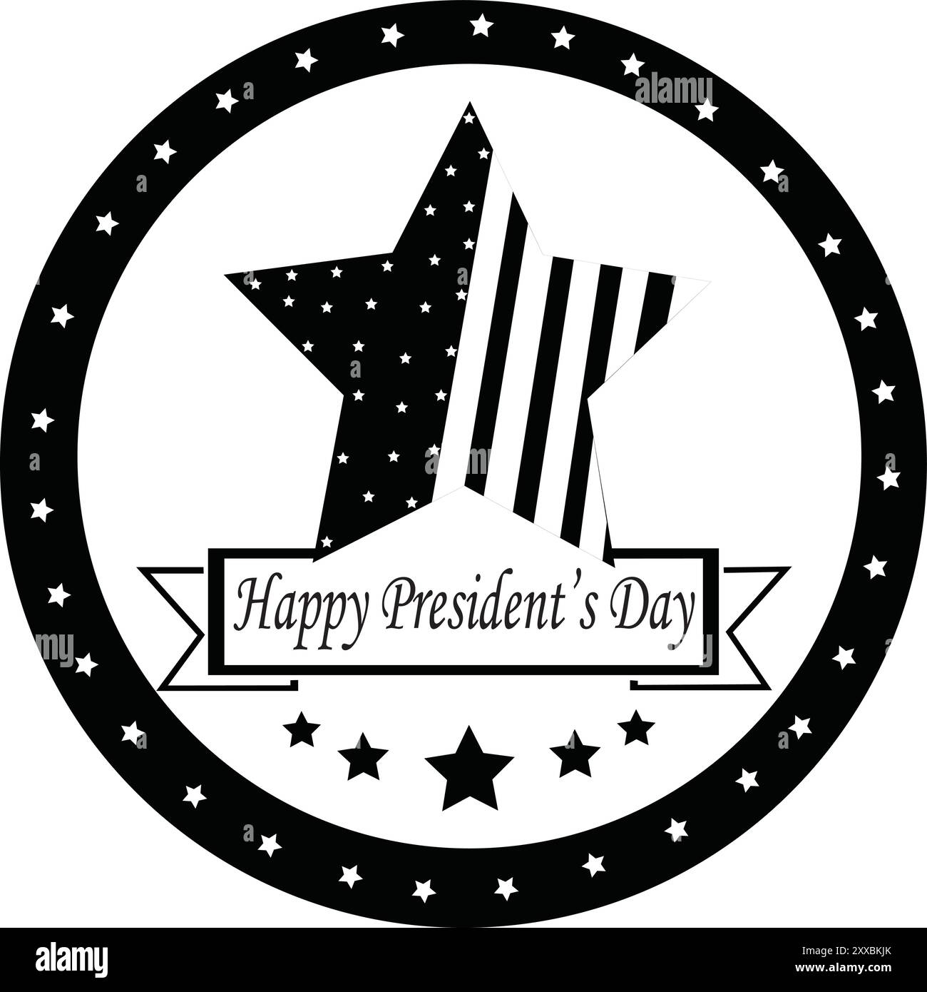Happy presidents day silhouette design on a white background Stock ...