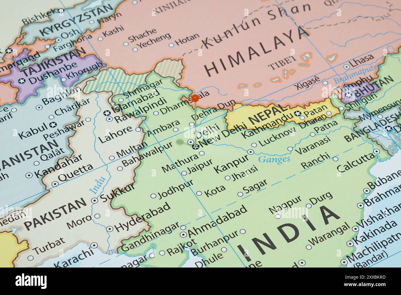 Map of india state capitals hi-res stock photography and images - Alamy
