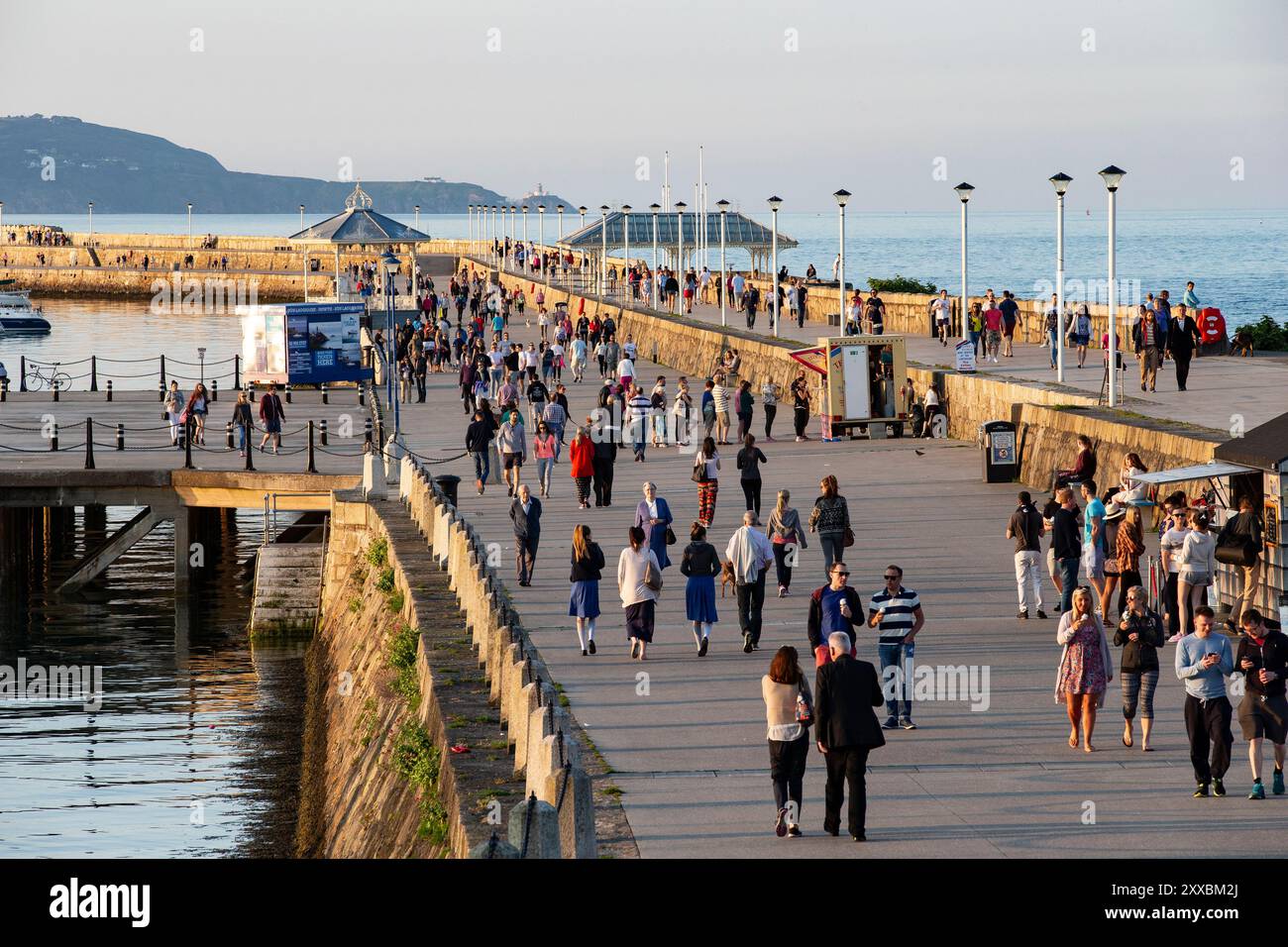 Dun Laoghaire pier Stock Photo - Alamy