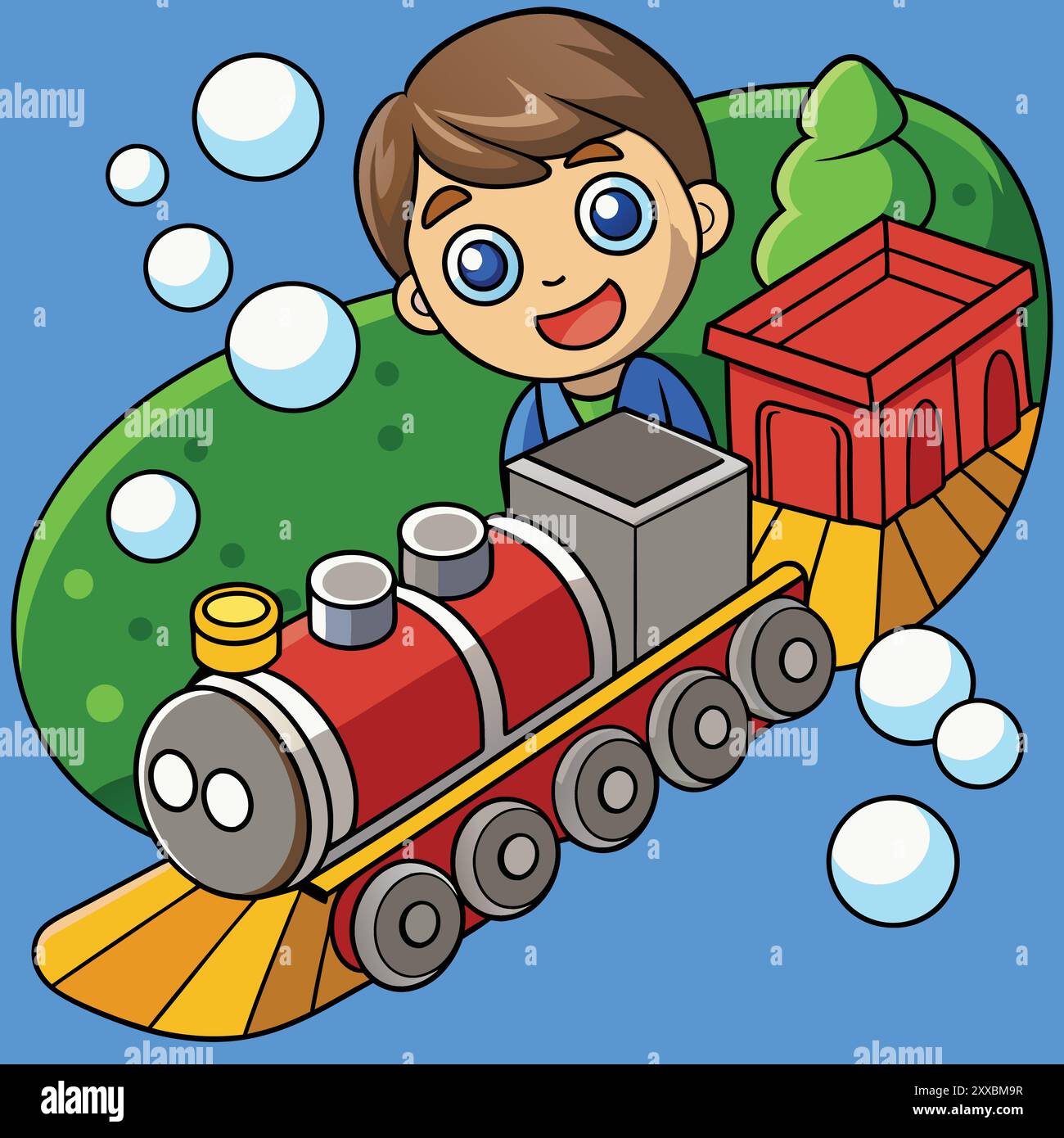 Kids childrens locomotive Stock Vector Images - Alamy