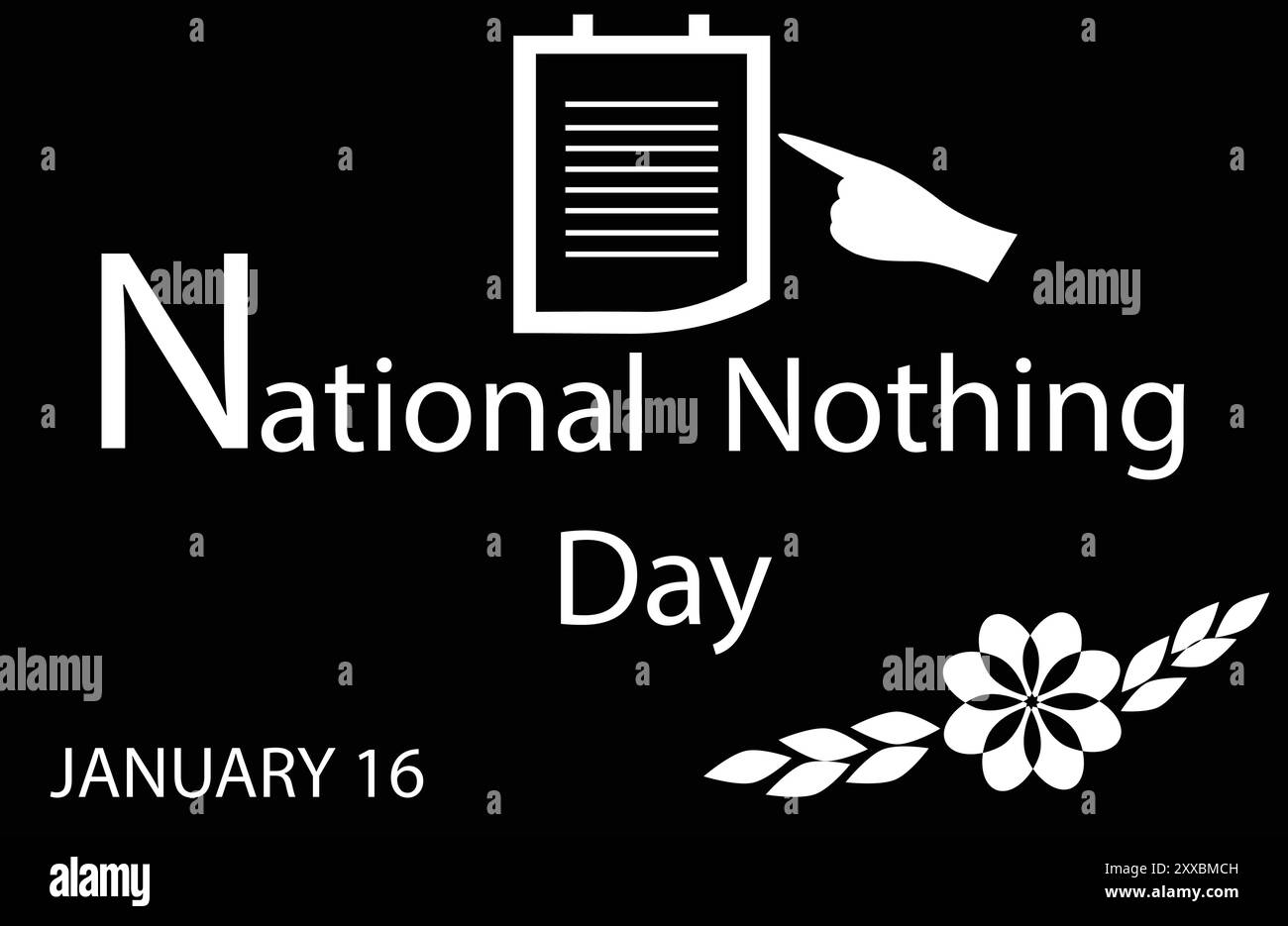 illustration of national nothing day silhouette design o n a white ...