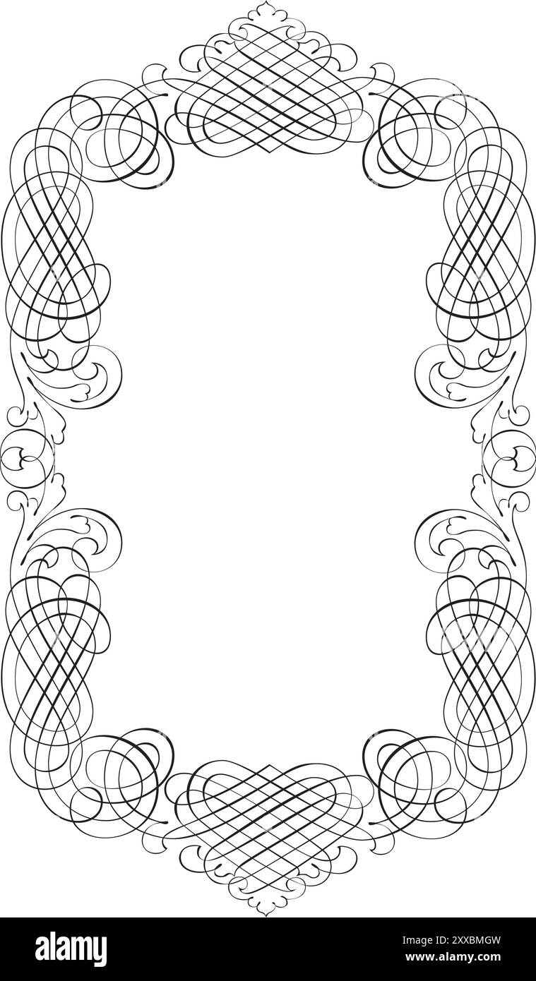 Ornamental curls frames Cut Out Stock Images & Pictures - Alamy