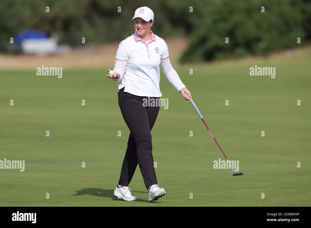 Lottie Woad on the 11th during day two of the 2024 AIG Women's Open at ...