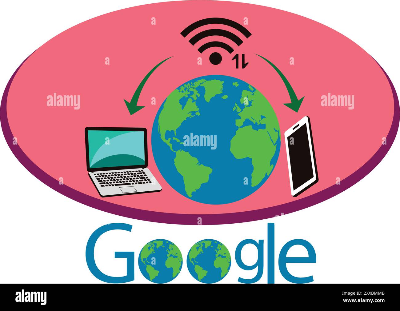 illustration of google icon vector design on a white background Stock ...