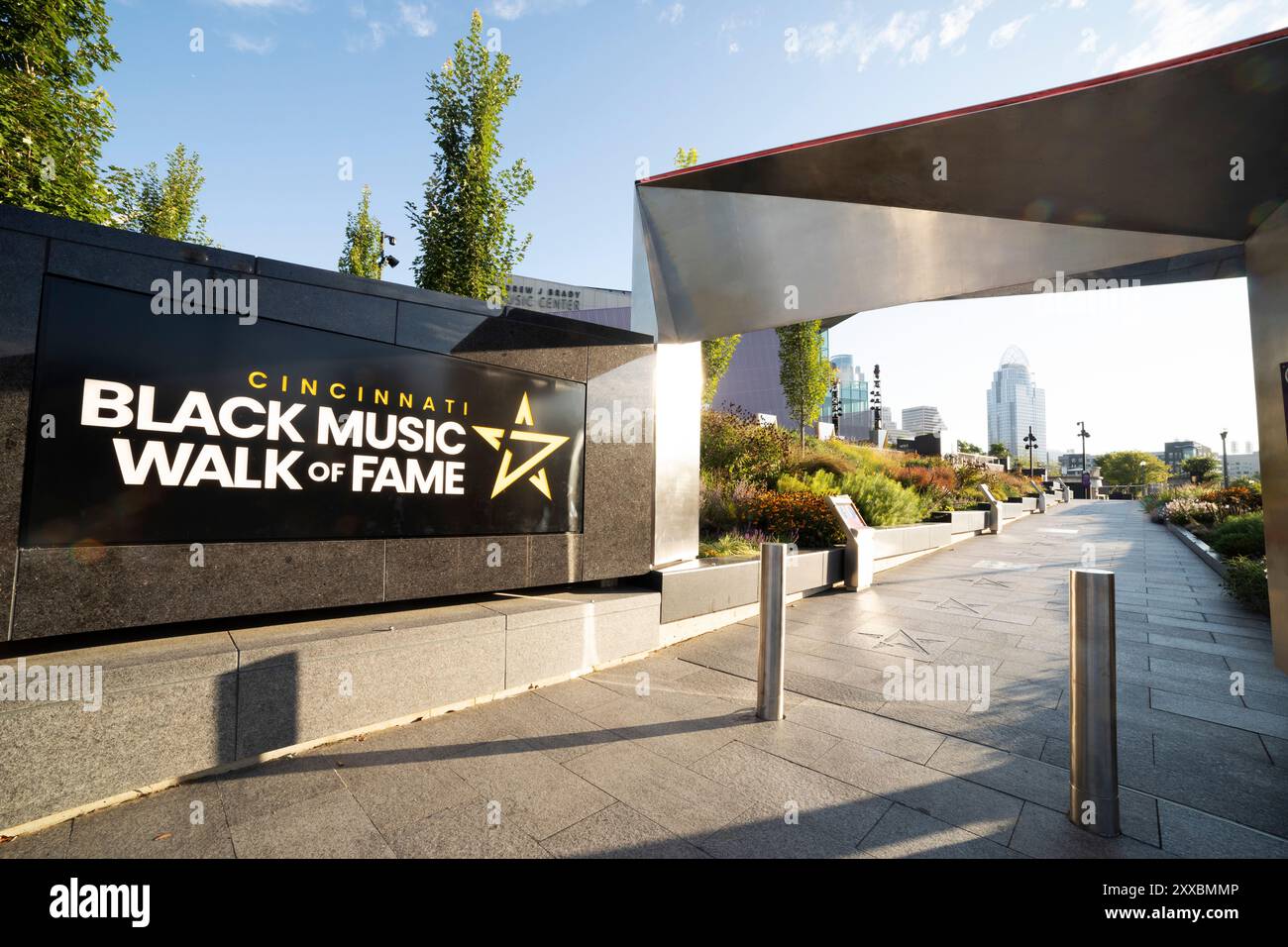 Entrance to the Cincinnati Black Music Walk of Fame in Cincinnati, Ohio ...