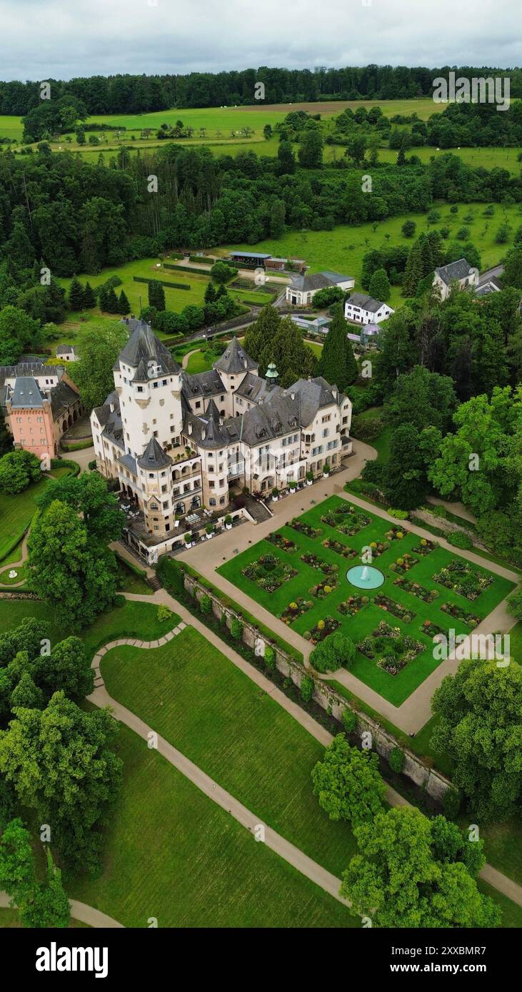 Drone photo colmar berg castle hi-res stock photography and images - Alamy