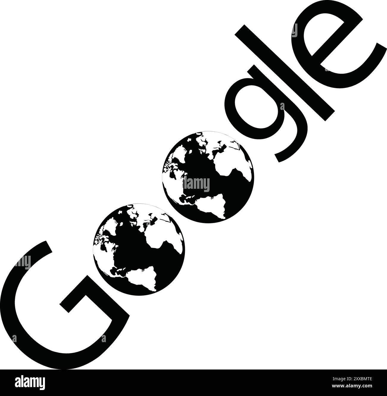 Beautiful text google icon silhouette design on a white background ...