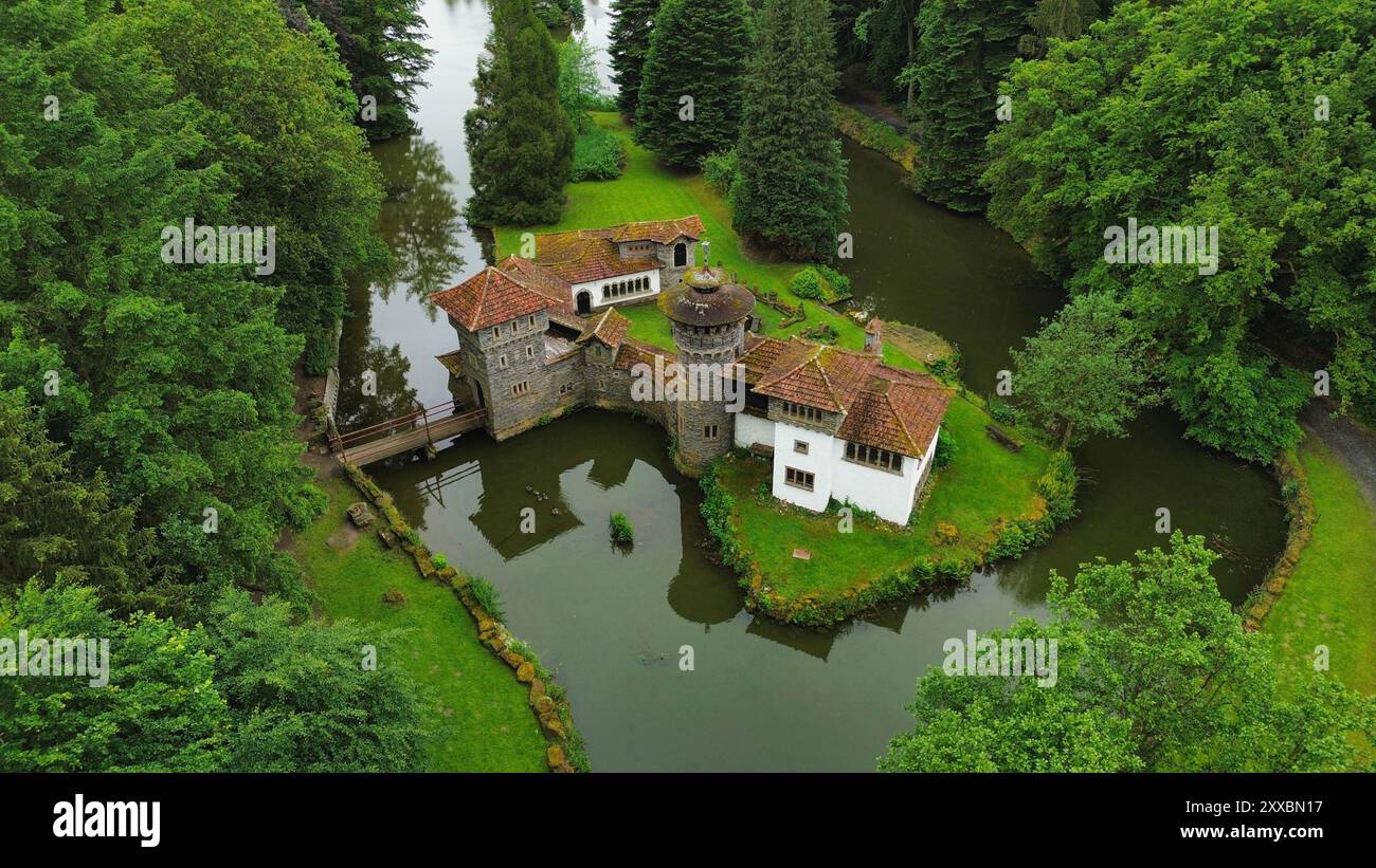 drone photo Turelbaach castle Luxembourg europe Stock Photo - Alamy