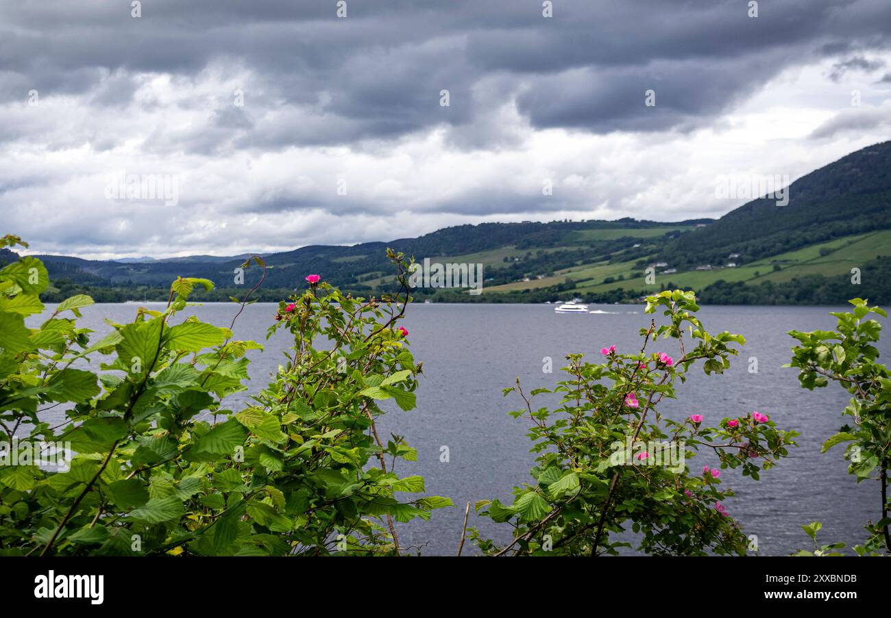 Loch Ness: Mythos vom Monster. - Blick vom Südostufer bei Foyers auf ...