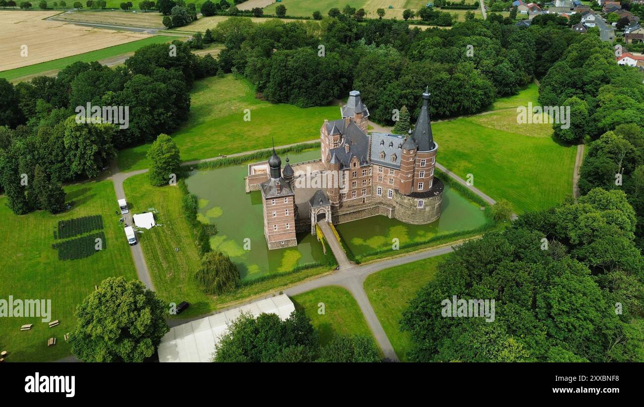 drone photo Merode Castle Germany Europe Stock Photo - Alamy