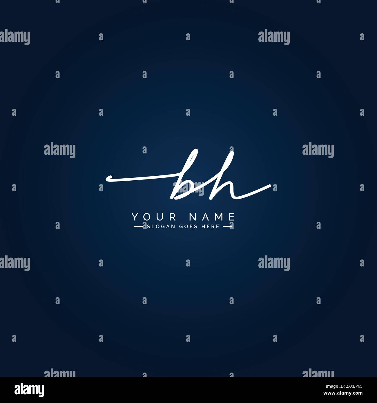 BH Handwritten Signature logo - Vector Logo Template for Beauty ...