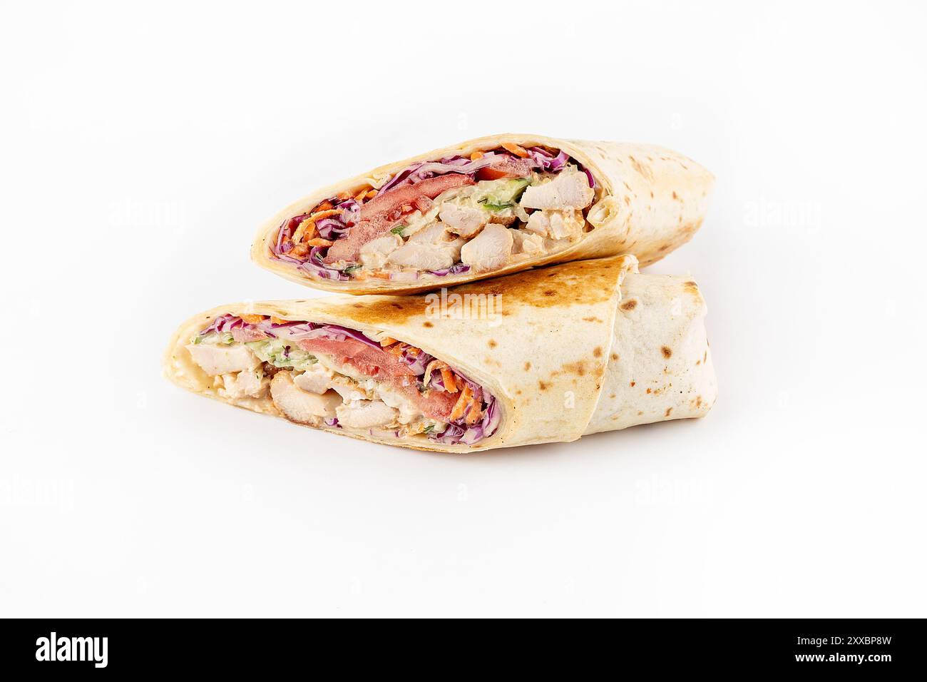 kafta shawarma chicken pita wrap roll sandwich traditional arab mid ...