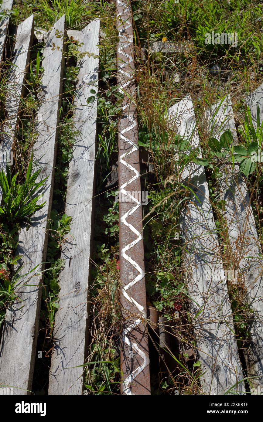 A small section of track at the Automatic Open Level Crossing showing ...