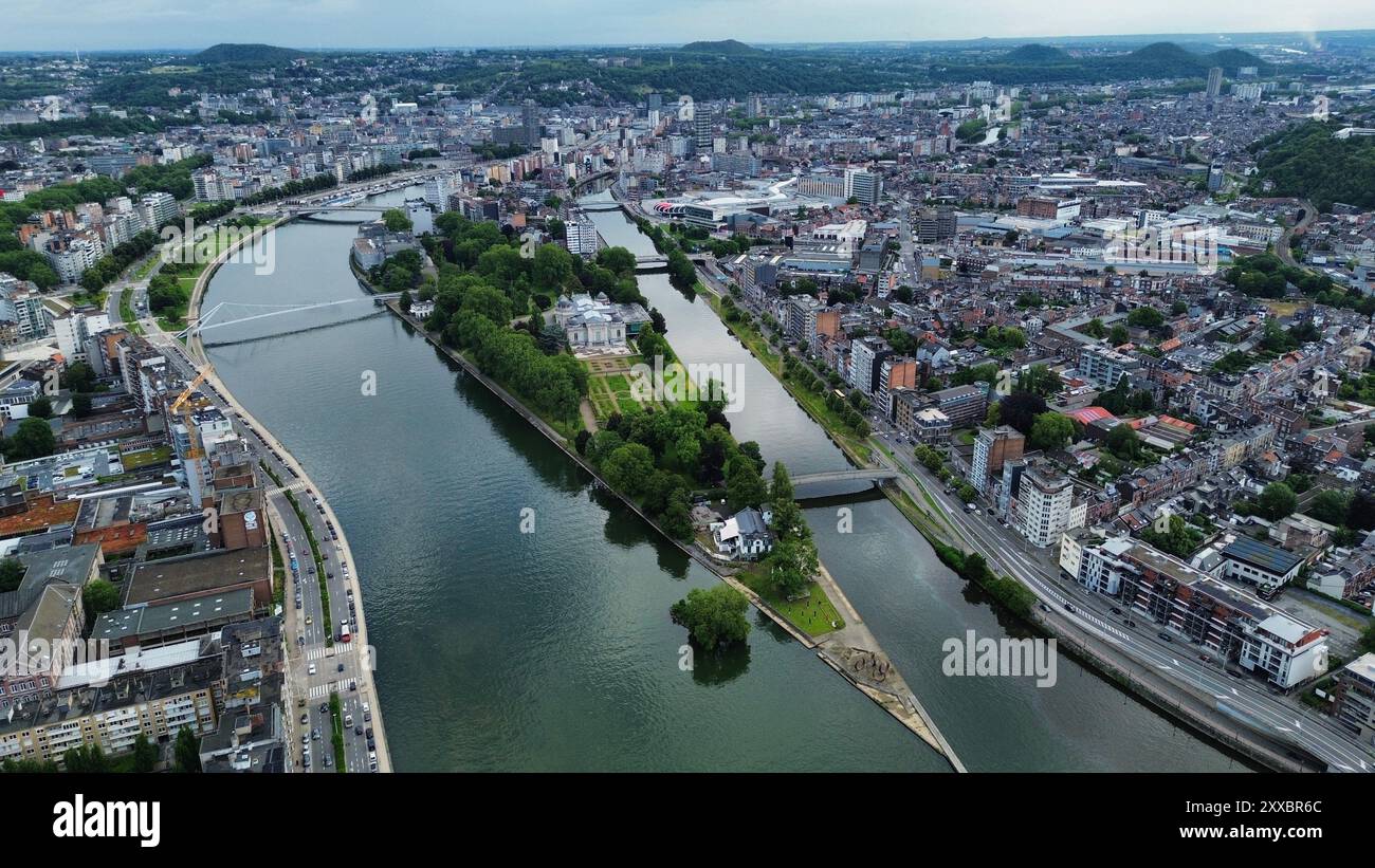 drone photo Liège Belgium europe Stock Photo - Alamy