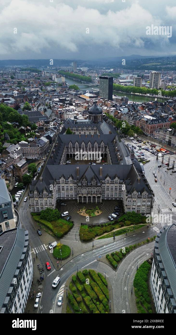drone photo Palace of the Prince-Bishops Liège Belgium europe Stock ...