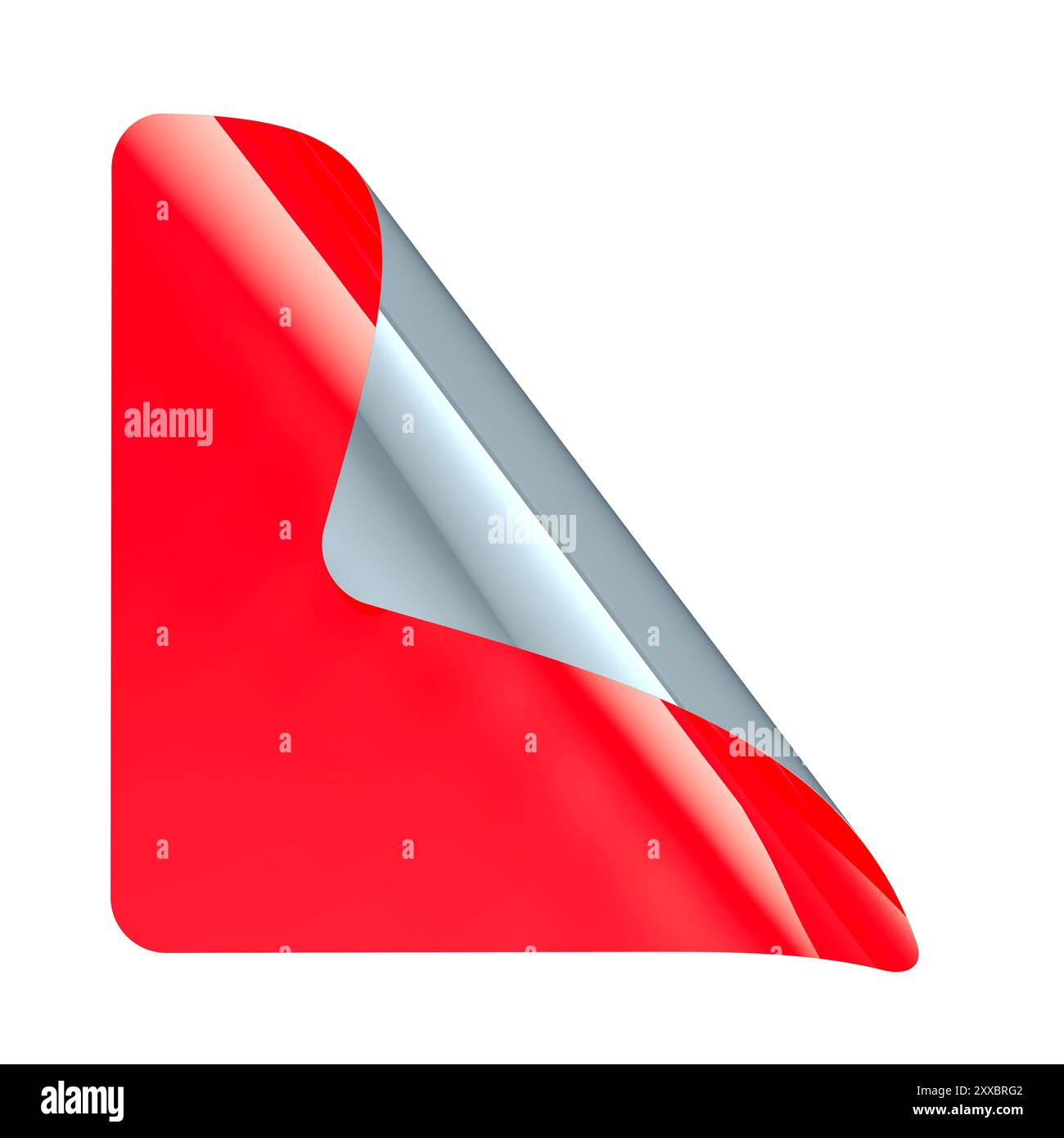 Square sticker, red color. 3D rendering isolated on white background ...