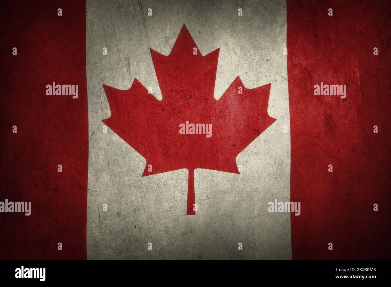 Canadian flag. Grunge retro effect Stock Photo - Alamy