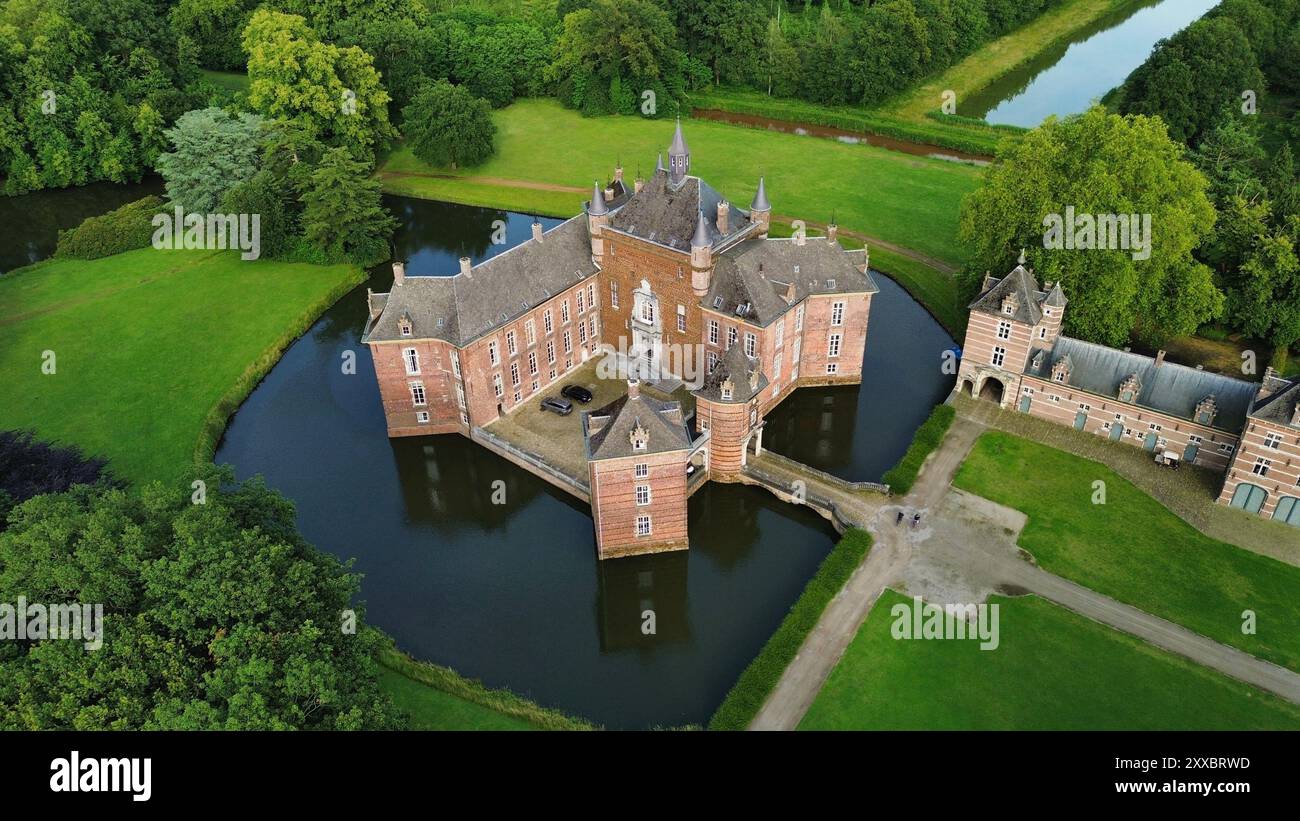 drone photo Merode castle Belgium europe Stock Photo - Alamy