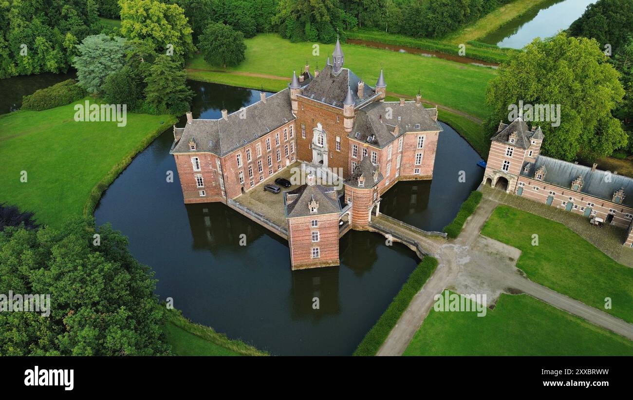 drone photo Merode castle Belgium europe Stock Photo - Alamy