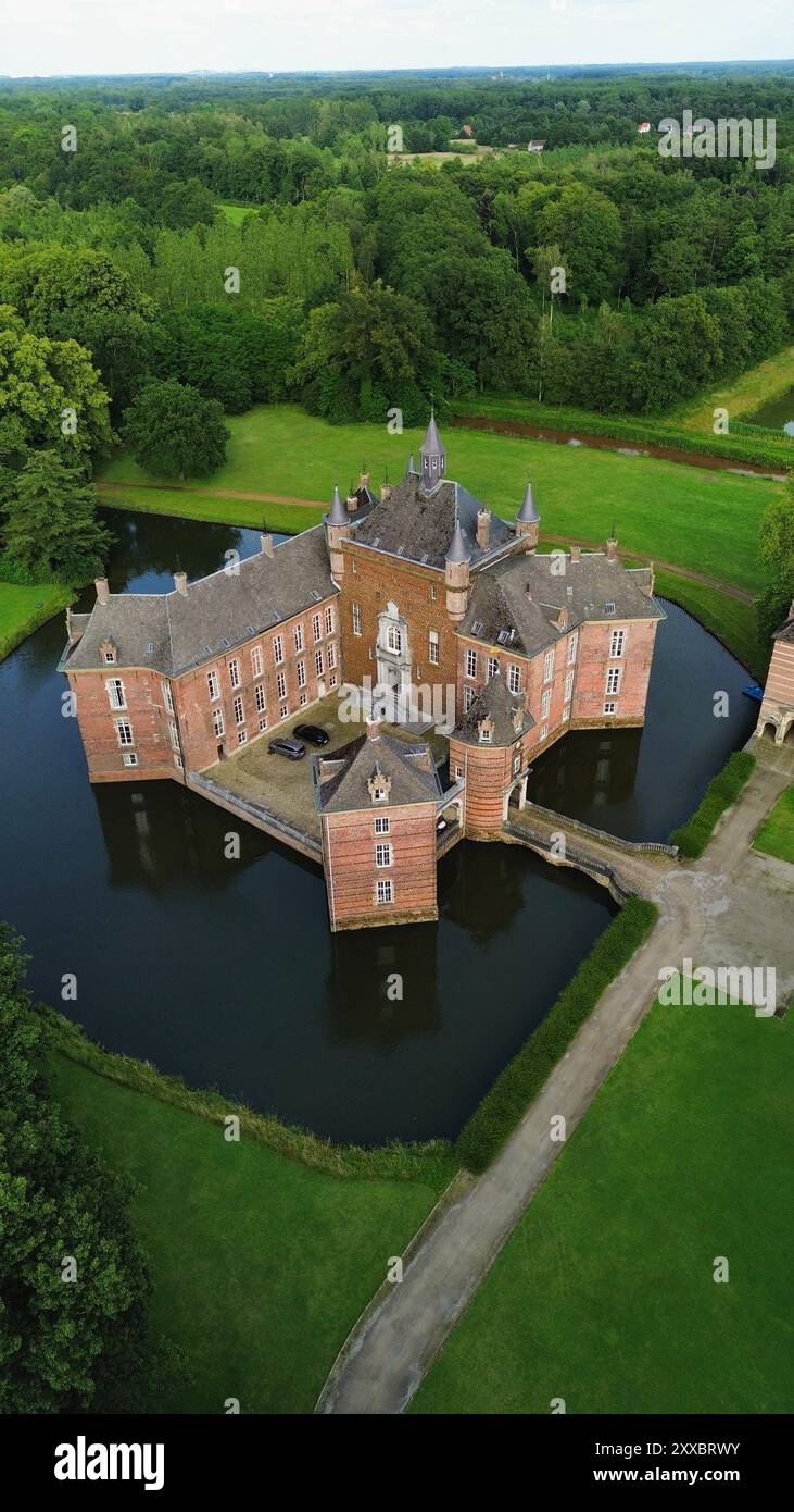 drone photo Merode castle Belgium europe Stock Photo - Alamy