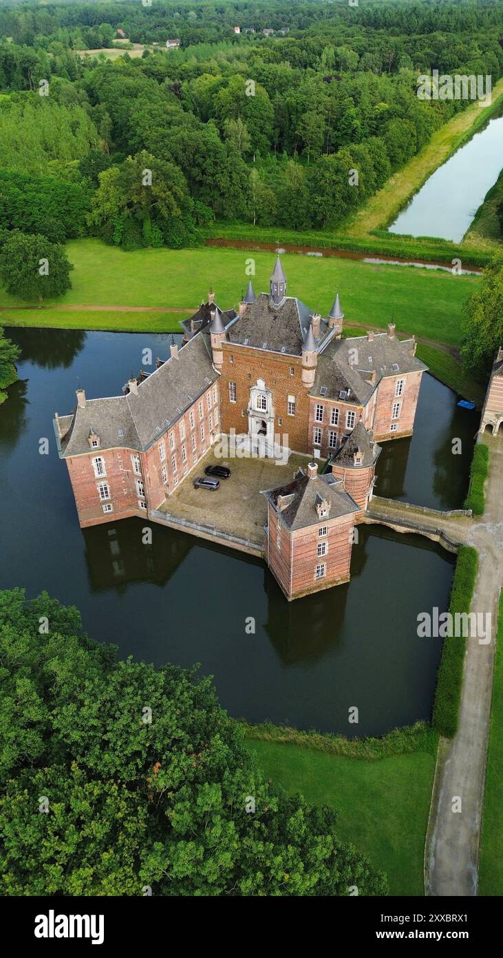 drone photo Merode castle Belgium europe Stock Photo - Alamy