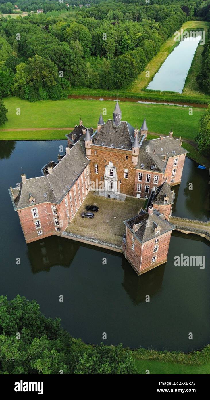 drone photo Merode castle Belgium europe Stock Photo - Alamy
