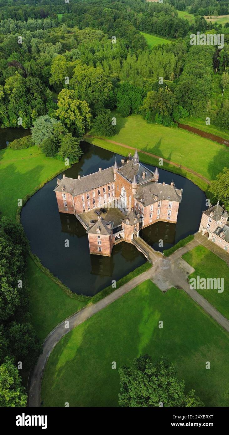 drone photo Merode castle belgium europe Stock Photo - Alamy