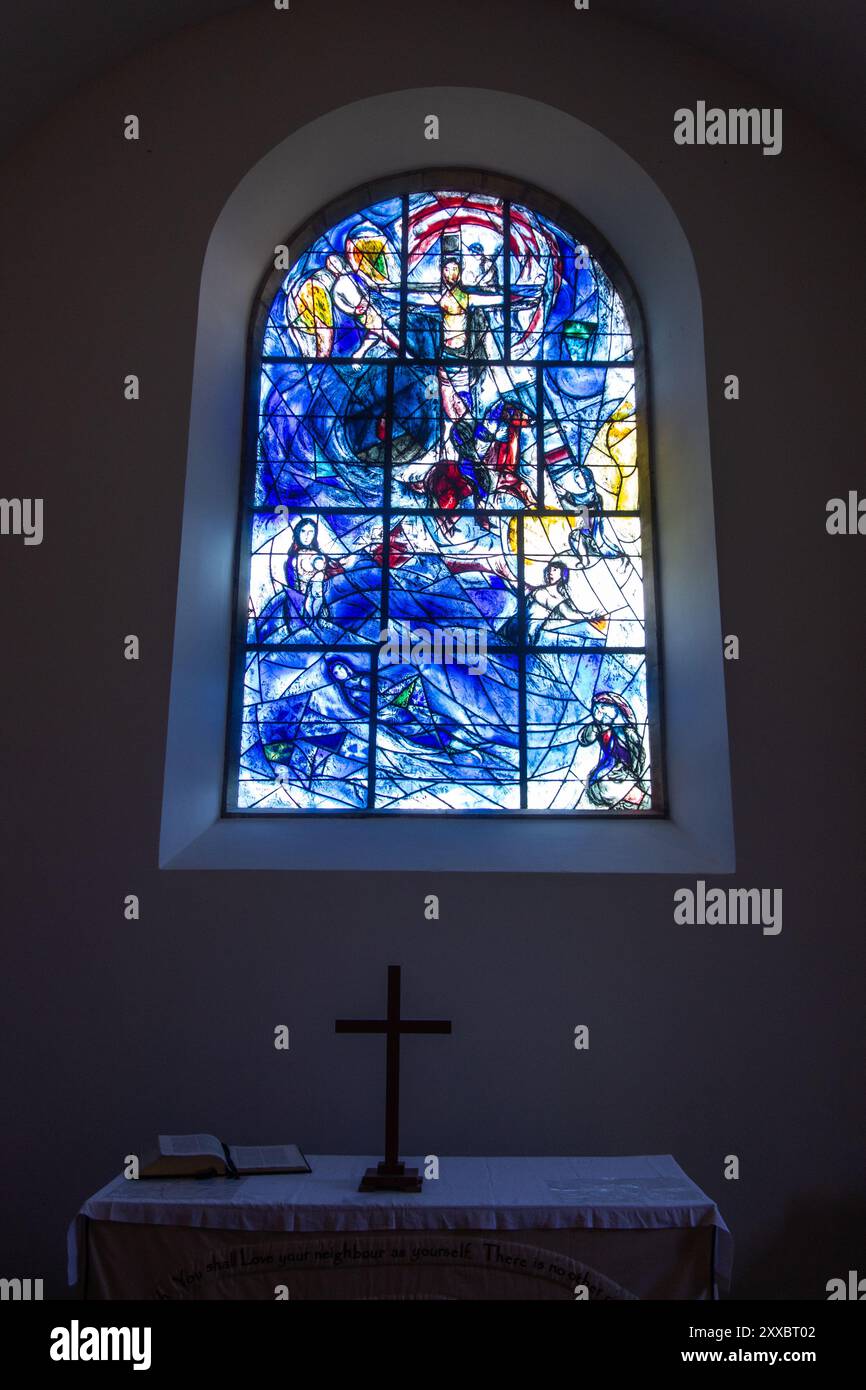 Tudeley church in Kent which has windows by Marc Chagall Stock Photo ...