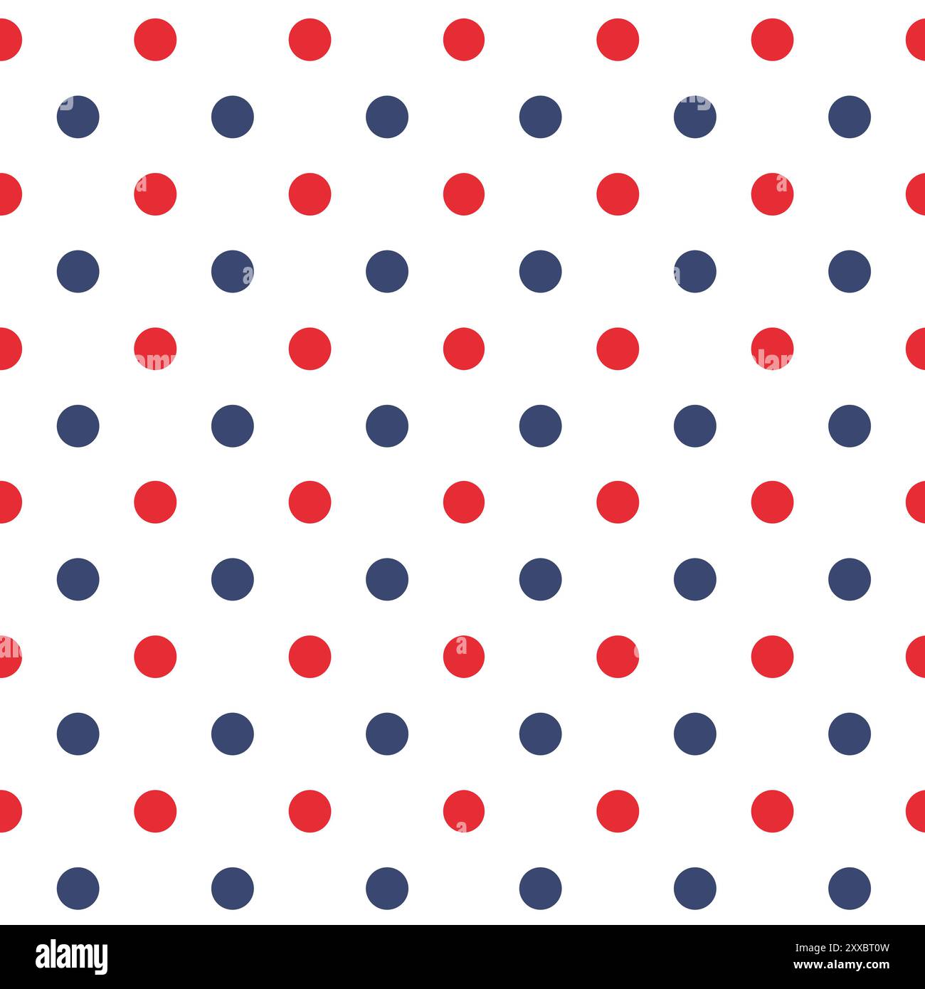 Polka Dot pattern, red and blue dots on white background, seamless ...