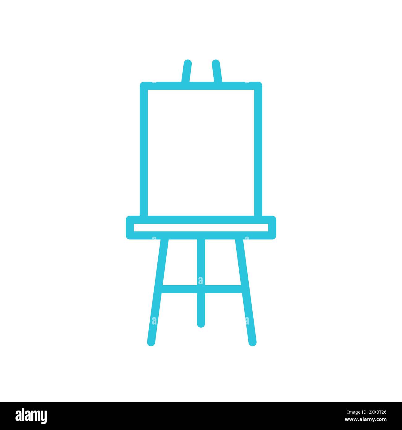 Blank white canvas artist easel Stock Vector Images - Alamy