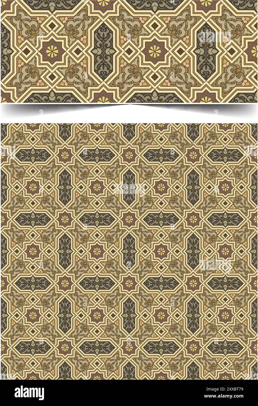Luxury vector seamless pattern. Ornament, Traditional, Ethnic, Arabic ...