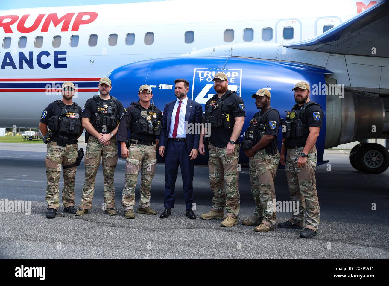Republican vice presidential nominee Sen. JD Vance, R-Ohio, poses in ...