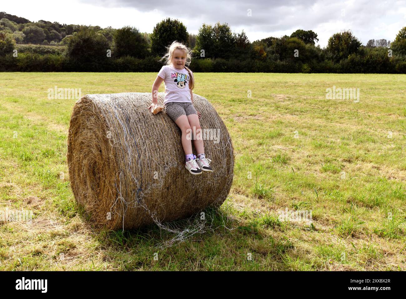 Family fun on the farm Shropshire, England, Britain, Uk Stock Photo - Alamy