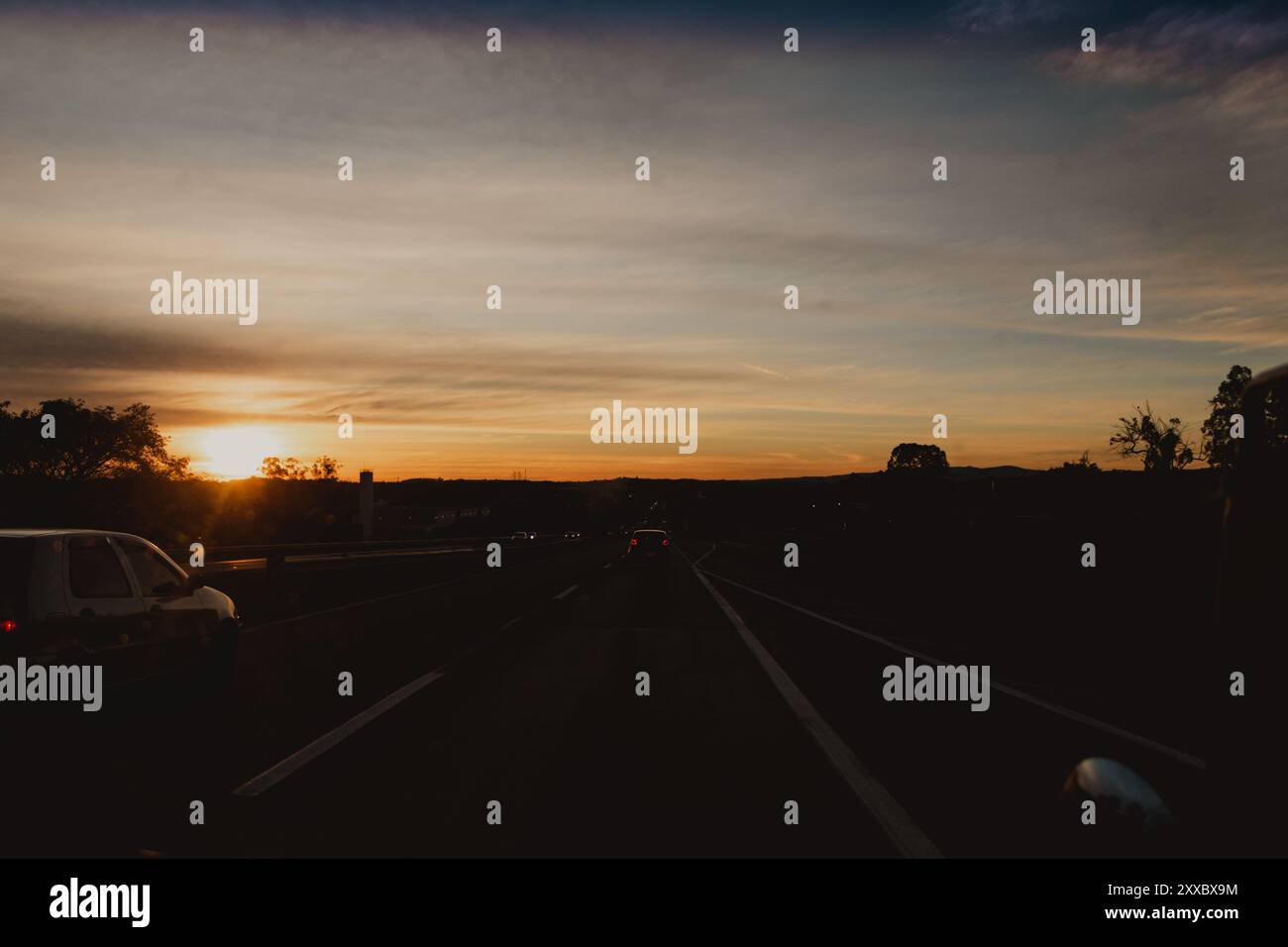 beautiful dusk landscape on the horizon Stock Photo - Alamy