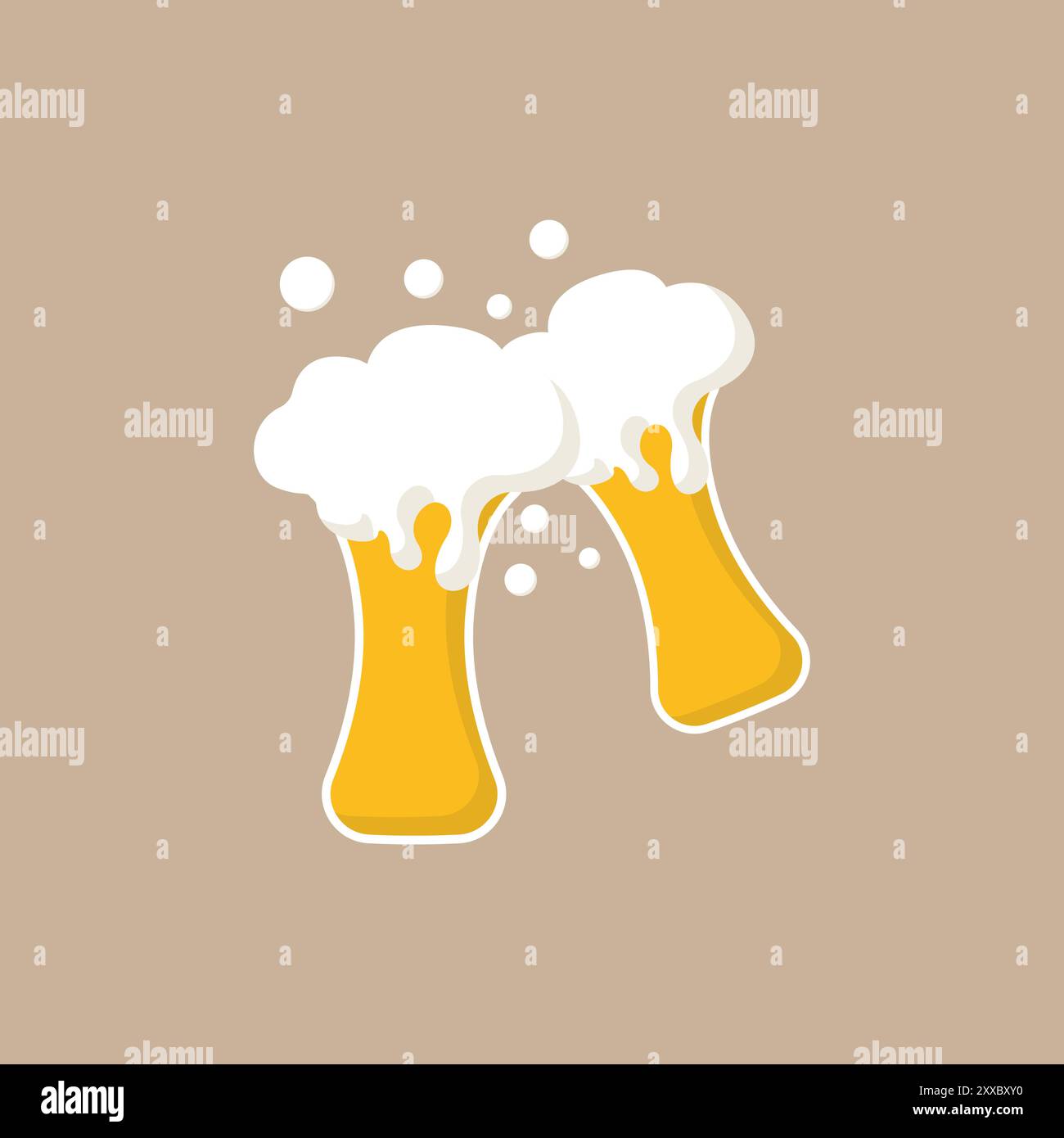 Vector beer glass. Foam beer in a glass. Foam beer pint vector ...