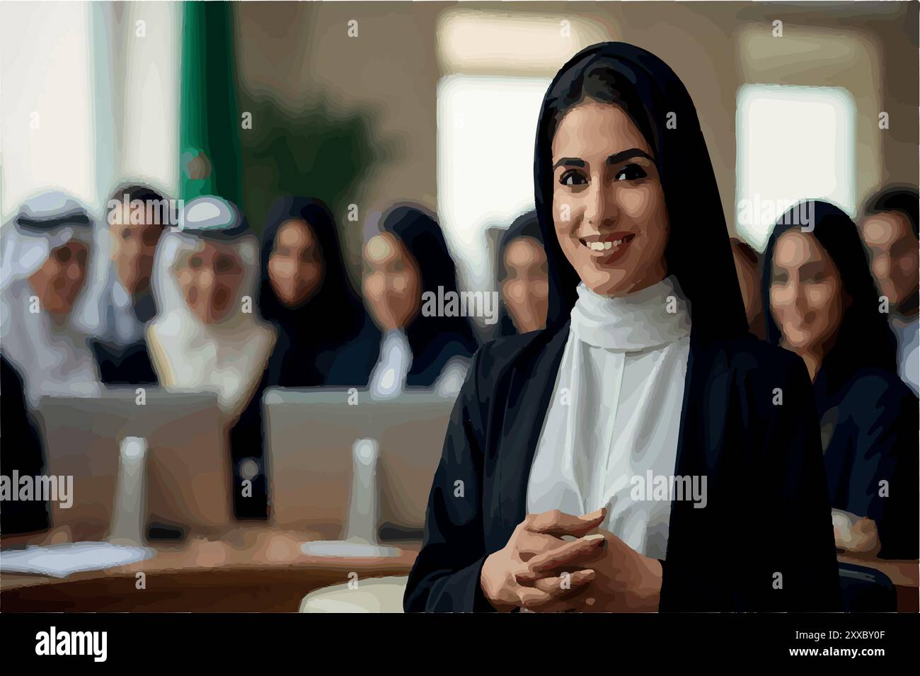 Saudi Arabia’s Business Leaders in the Digital Age Stock Vector Image ...