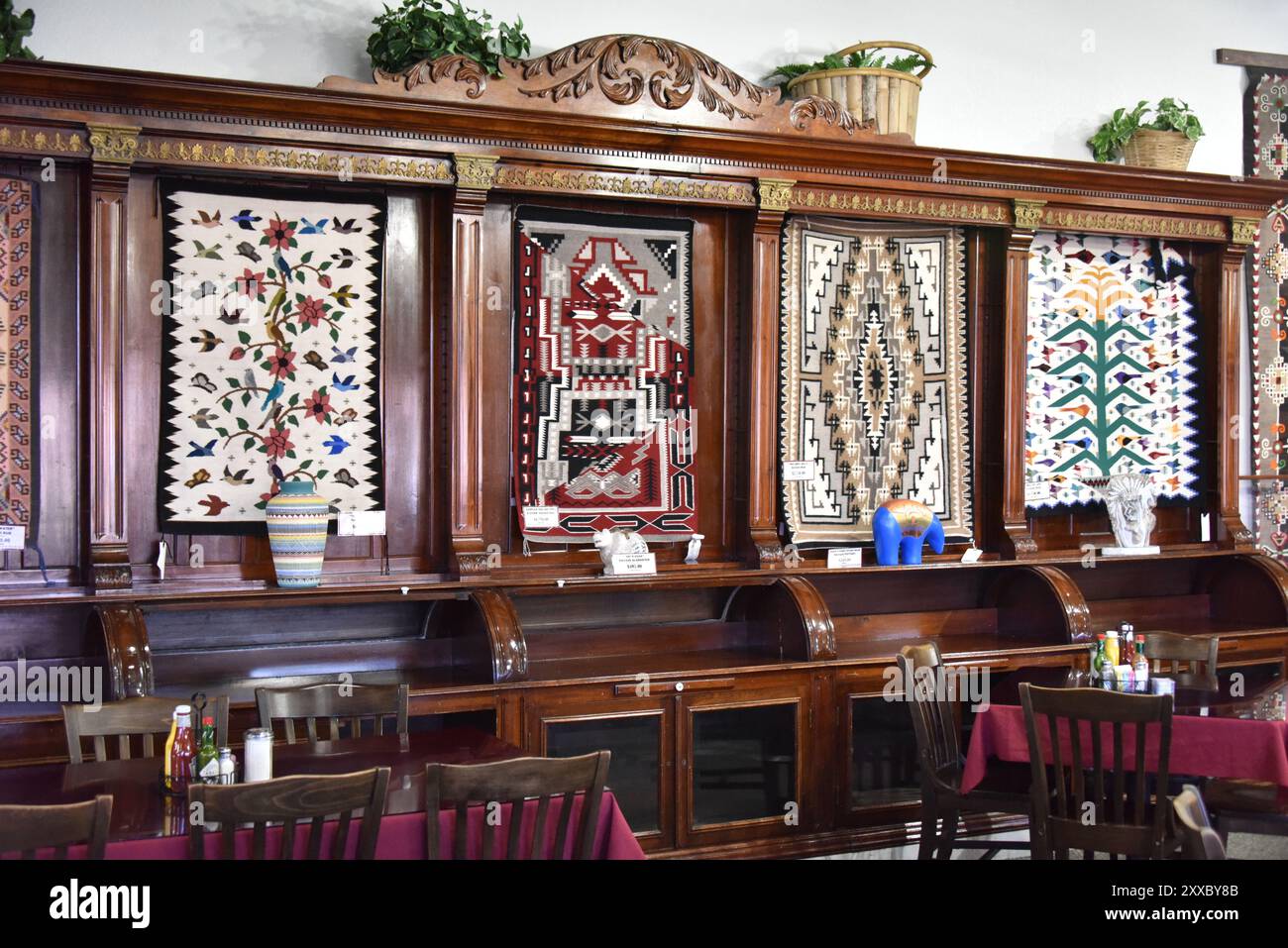 Cameron AZ U.S.A. 8/12/2024. A Swayback suspension bridge was erected ...