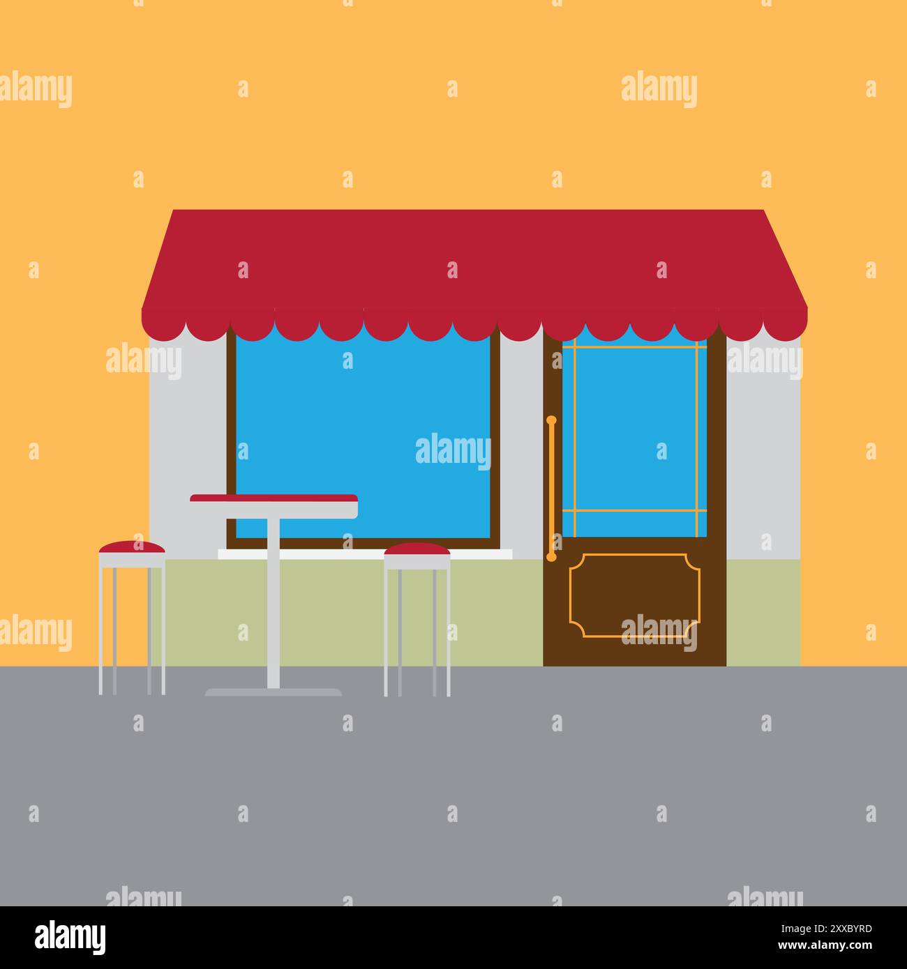 Sidewalk cafe customer Stock Vector Images - Alamy